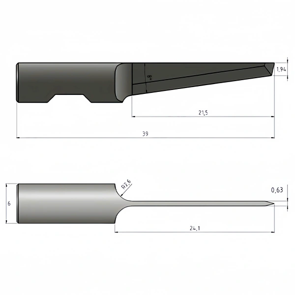 SUMMA 500-9830 500-0830 L20 T0.63 POT Flat Point Knife Blade - Tungsten ...
