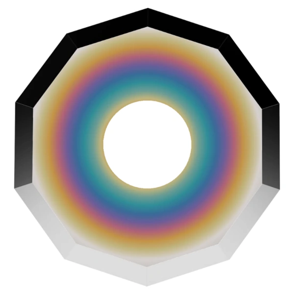 Blackman & White BW50B BW51B BW52B Coated Titanium Decagonal (10-sided ...